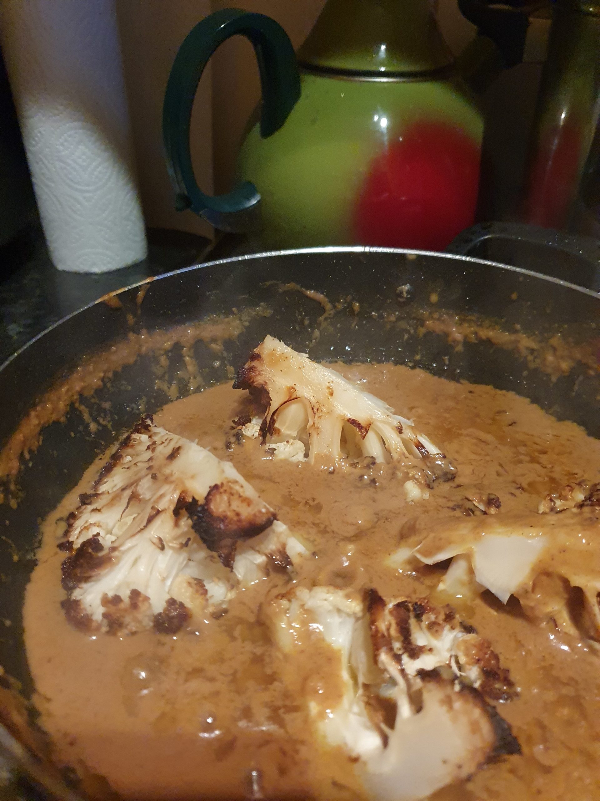 Roasted Cauliflower with Satay Sauce - Greener Kirkcaldy